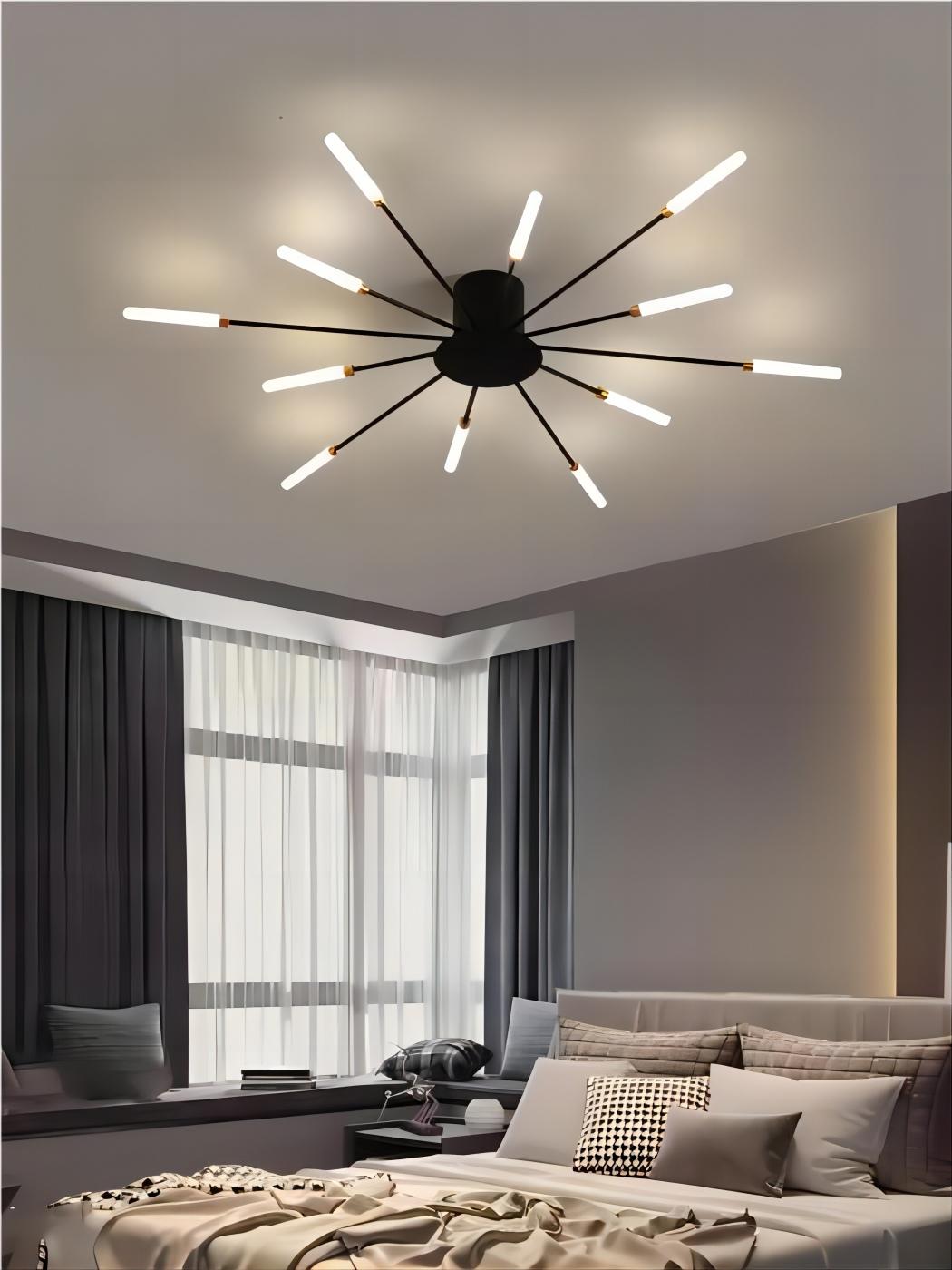 Modern Sputnik Fireworks LED Branching Ceiling Lamp